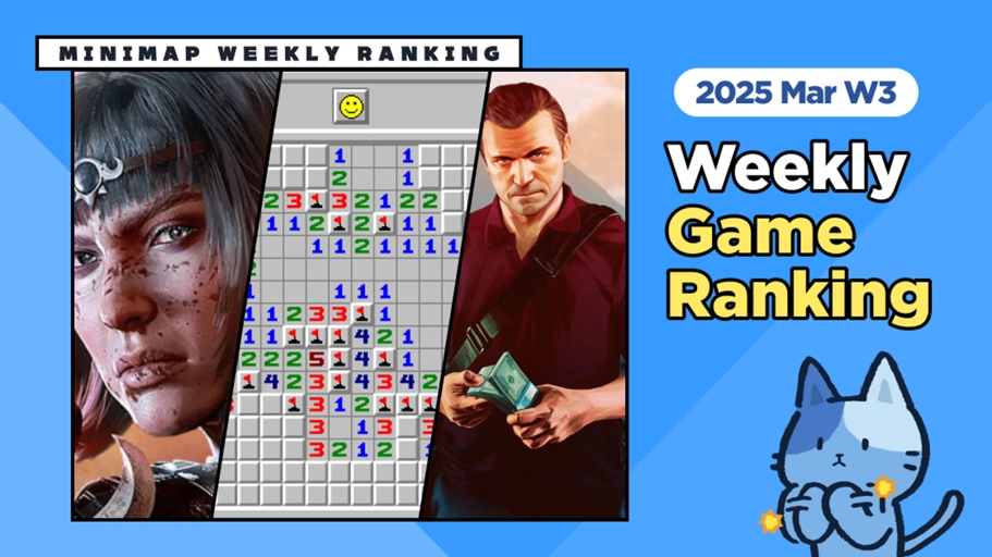 [Weekly Game Ranking 2025 March Week 3] Minesweeper makes top 8 this week...? | Magazine | Minimap